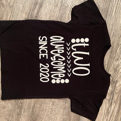 Two and Awesome SVG Child's Birthday SVG Kid's - Etsy