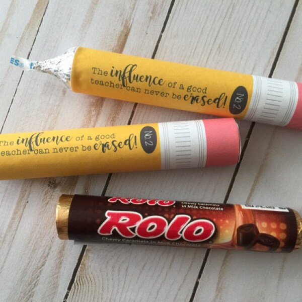 Chocolate Candy Wrapper Rolos Teacher Gift From Student Instant ...