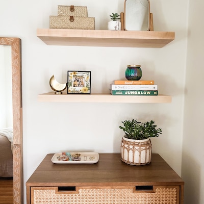 Maple Floating Shelves Custom Length, Depth, and Color With Hidden ...