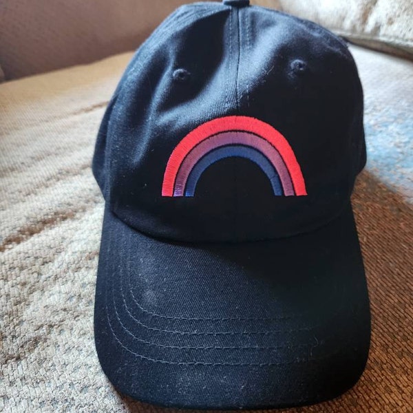 Bi Pride - Bi Rainbow Embroidered Hat, Bisexual Pride, Bisexual, Bi ...