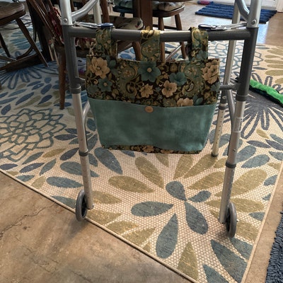 Woman's Walker Caddy With Lilies, Ready to Ship, Walker Tote Bag Purse ...