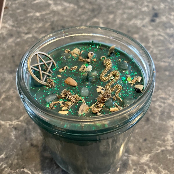 Forest Witch Candle | Cottagecore Decor | Witchy Decor | Witchy Crystal ...