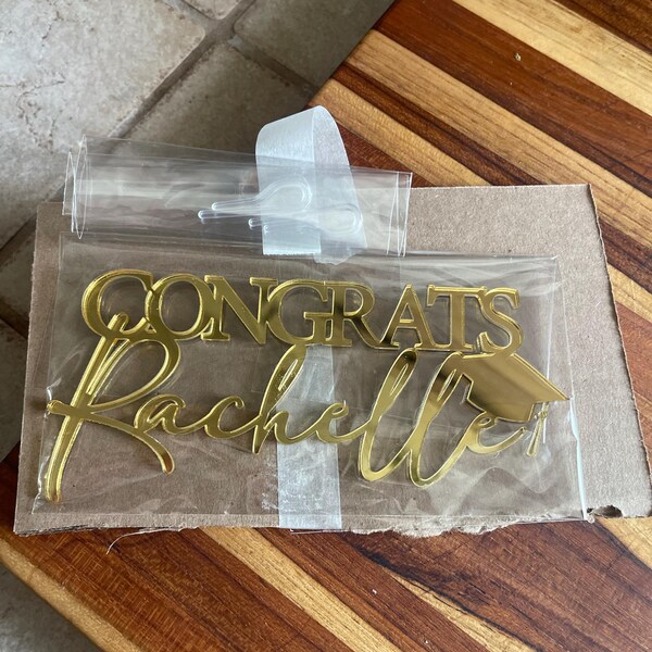 Mini Acrylic Engaged Cake Topper | Vintage Heart Cake Topper | Mini ...