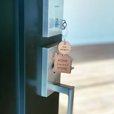 Personalized New Home Keychain, Home Sweet Home, Home Key Chain ...