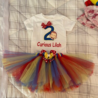 Curious George Birthday Outfit, Curious George Tutu Set - Etsy
