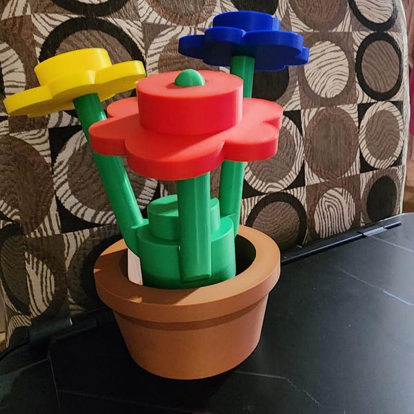 Giant Building Block Flowers, Life-size Brick Blooms With 3 Flowers ...