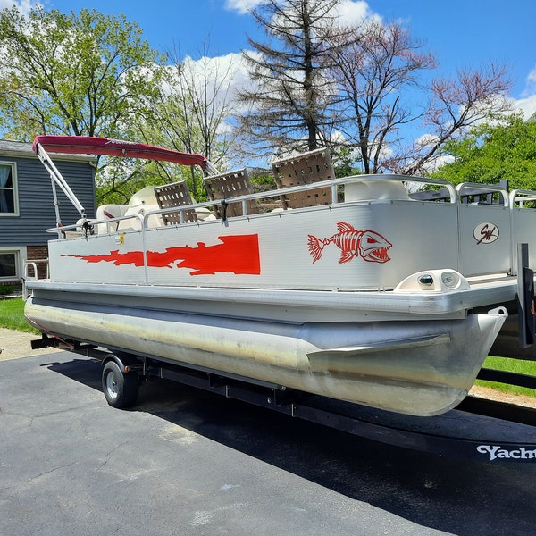 Vinyl Graphics Pontoon Graphics Boat Graphics - Many Color Options ...