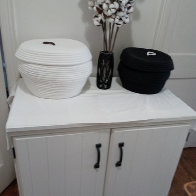 Large 10in 25cm Granite Stone Look Vase Black Grey White Vase Geometric ...