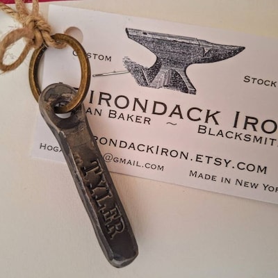 Iron Anniversary Gift, 6th Anniversary Key Chain. Blacksmith Forged ...