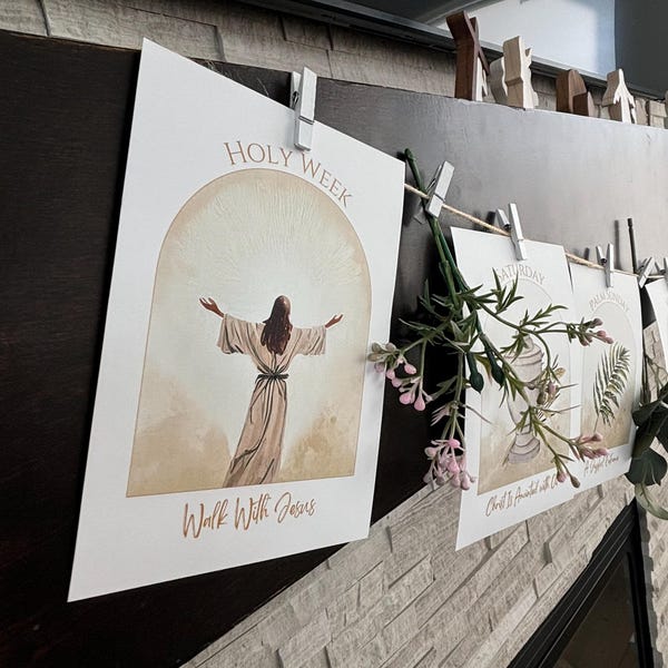 LDS Holy Week Study Cards, Easter Story Printables, Holy Week Countdown ...