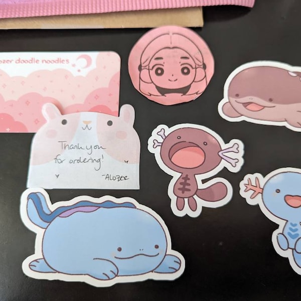 PKMN Paldean Wooper Quagsire Clodsire Stickers - Etsy