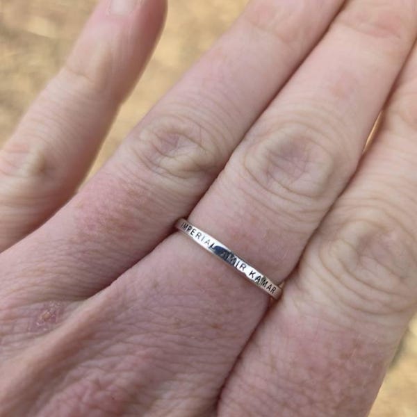 Dainty Stacking Name Ring by Grace Personalized - Custom Engraved ...