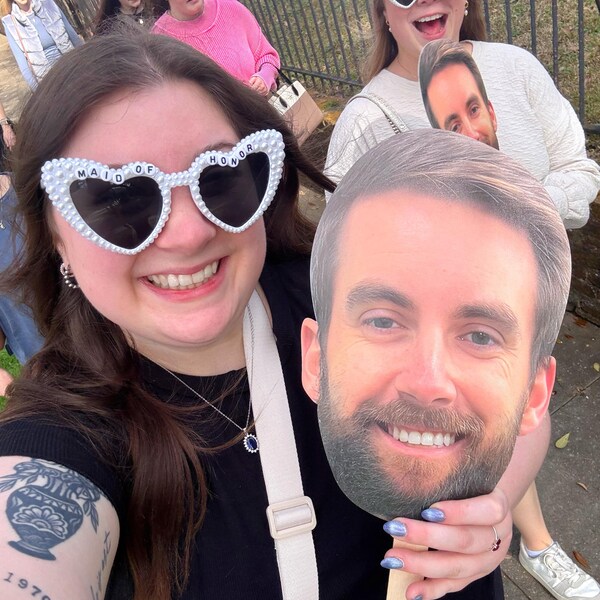 Custom Heads on a Garland Face on Banner Custom Birthday Wall Hang ...