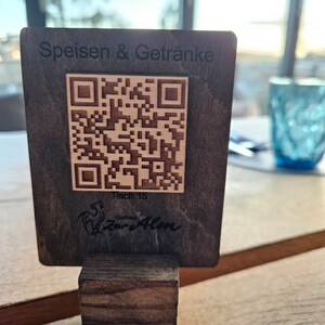 QR Code Menu, QR Code Menu Sign, Wooden Qr Cod Sign - Etsy