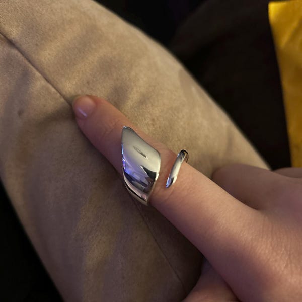 925 Sterling Silver Ring, Silver Wrap Ring, Chunky Ring, Minimalist Ring, Trendy Ring ...