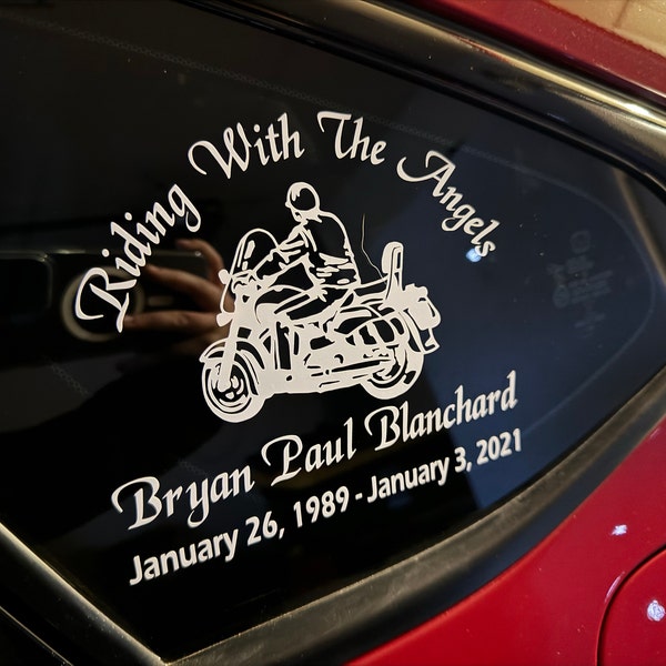 Motorcycle Rider Memorial V3 Decal Sticker - Etsy