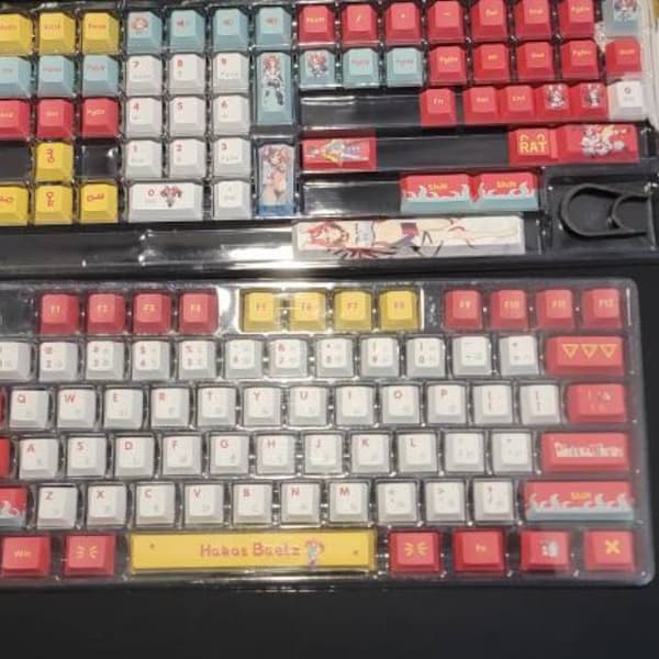 Black Cat PBT 140 Keys MAO Profile Keycaps Set, Cute Keycaps, Custom ...