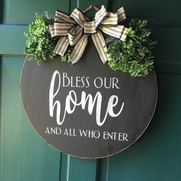 Wooden Farmhouse Inspired Door Hanger Rustic Welcome Sign Farmhouse ...