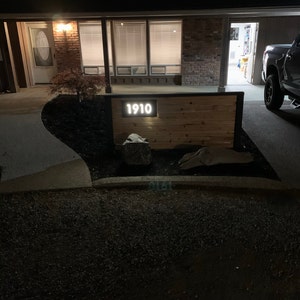 Lighted Address Sign, Address Plaque, Large Modern Personalized Marker ...