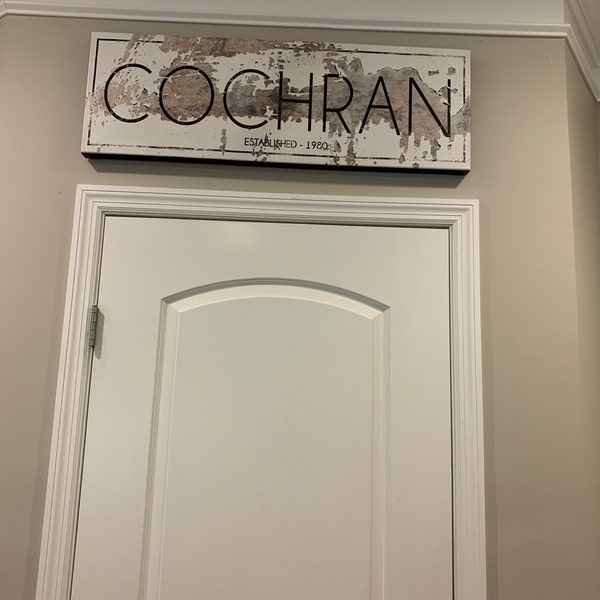 Rustic Established Signs Family Name Gift for Her Modern Farmhouse Est ...