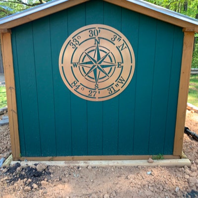 Personalized Compass Rose Metal Sign Personalized Gifts Wall Art Wall ...