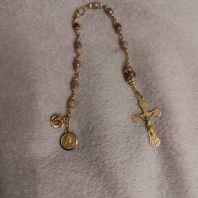 Virgin Mary Christopher Michael Turquoise Jasper Bronze Mens - Etsy