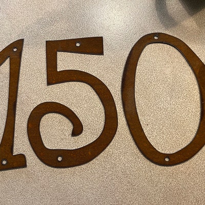 Rustic Metal 4 Inch TO 8 Inch Individual House Numbers Size Options - Etsy