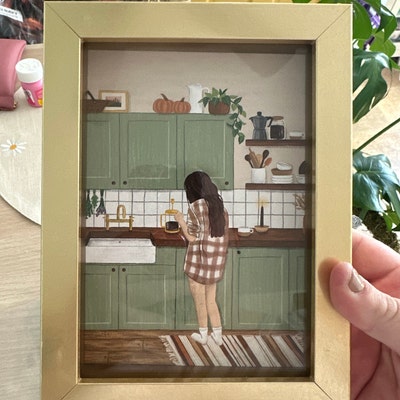 Witch Shelf Art Print Illustration Drawing Decor Home Fall - Etsy