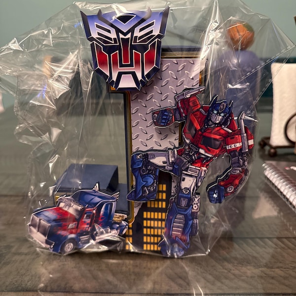 Transformers 3D Number, Transformers Birthday Party, Custom Bumblebee ...
