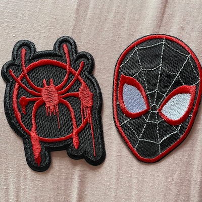 Spider-man Miles Morales Graffiti Chest Emblem Embroidered Patch, Iron ...