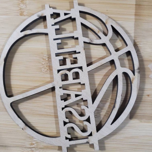 Basketball Name Sign, Nursery Decor, Personalized Wood Sign ...