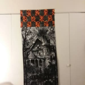 Black Wicked Eve Haunted House Large Fabric Panel 24 in X 44in - Etsy