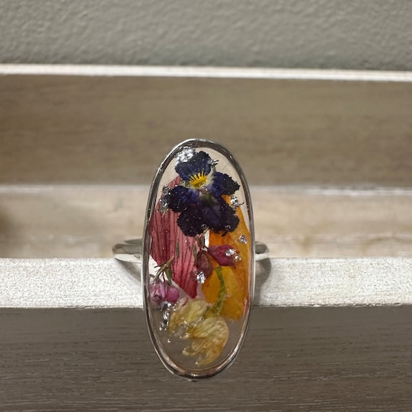 Personalized Birth Flower Ring, Birth Month Jewelry, Personalized ...