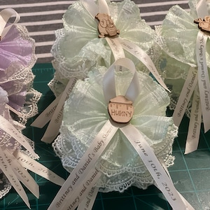 Baby Shower Personalized Printed Ribbons 3/8 Inches Wide unassembled ...