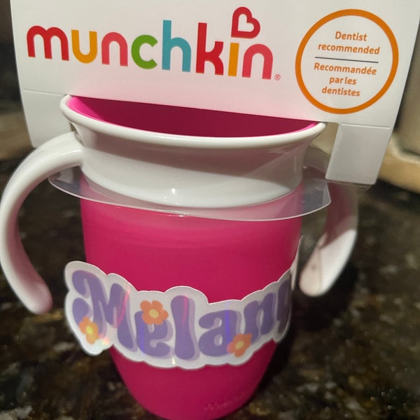 Flower Name Sticker, Personalized Name Sticker, Custom Name Sticker ...