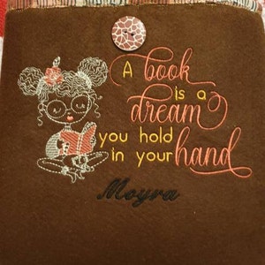 Girl Reading a Book Machine Embroidery Design. Multiple Sizes, Perfect ...