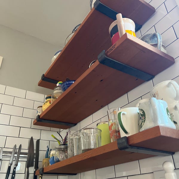 Corner Shelf Bracket for Floating Shelves, Variety of Sizes, Black ...