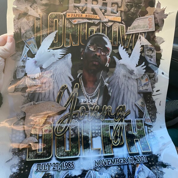 All Over 13x19 Bling Rip Dolph Fan Art Young Digital PNG Sublimation ...