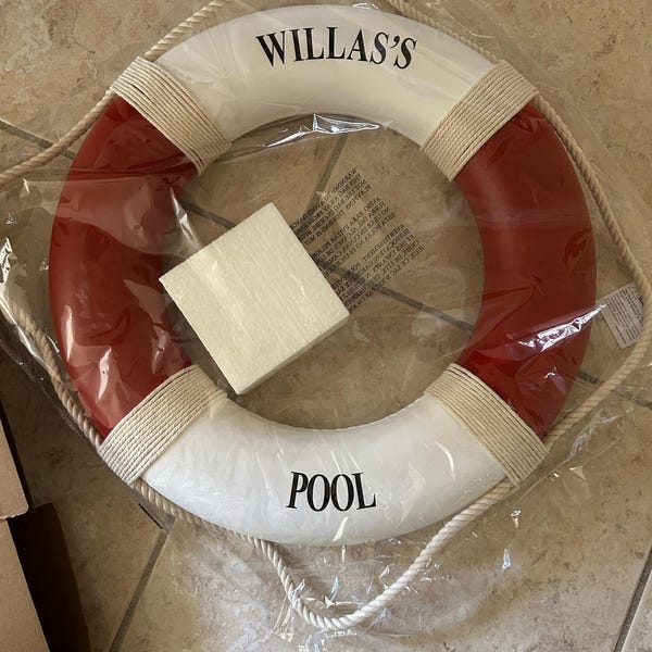 Personalized Life Preserver Ring - Pool Décor - Boat Décor -beach House ...