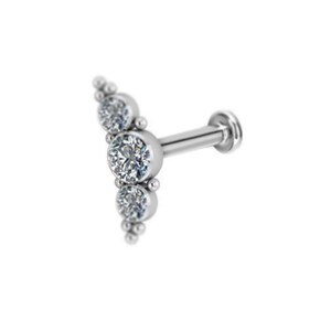 Titanium Conch Ring With One Side Swarovski Jewelled Cz Micro | Etsy