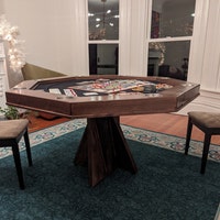 Spinning Center Board Game Table and Poker Table Game Table - Etsy ...