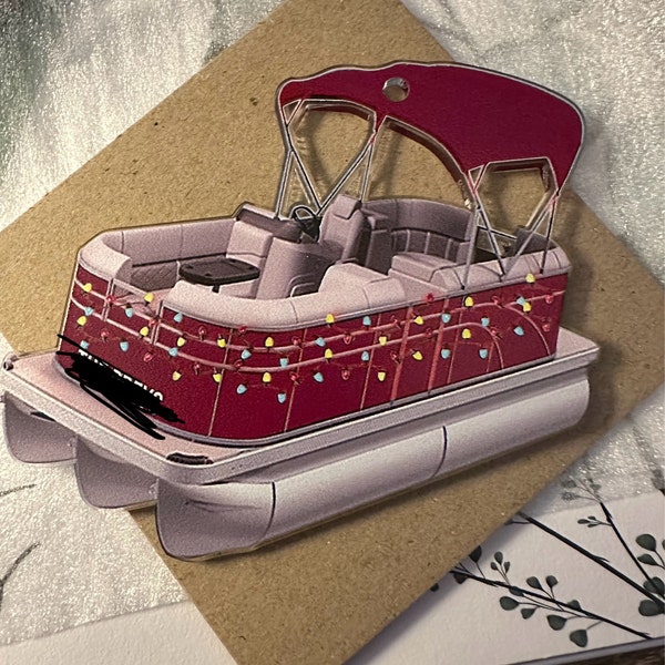 Personalized Pontoon Ornament Boat Ornament Tree Hanging Decor ...