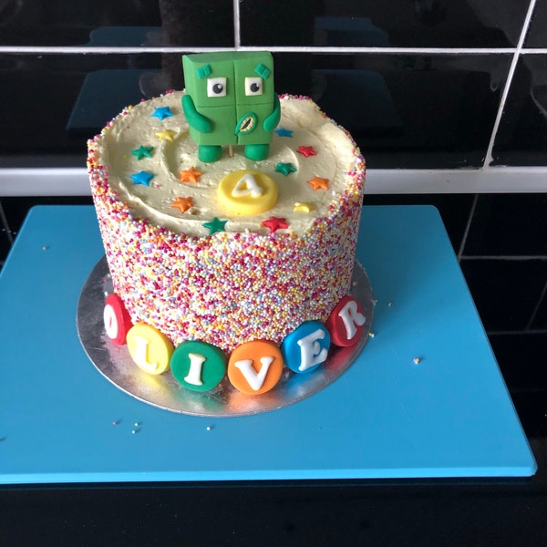 Handmade Edible Number Blocks Numberblocks Cake Topper Decoration ...