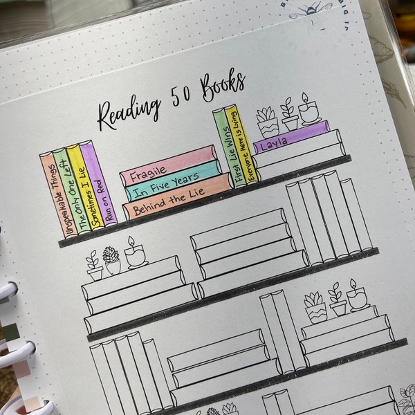 Printable Book Shelf for HP- 100 Books - Etsy