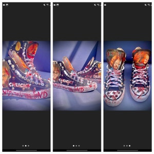 Custom Inspired Wednesday Addams Converse - Etsy