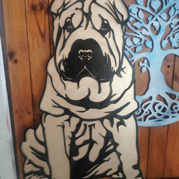 Shar Pei Svg, Dog Svg Files for Cricut, Face Head Clipart, Laser Cut ...