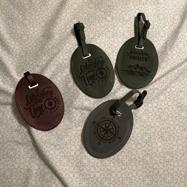 Personalized Luggage Tags for the Ultimate Travel Gift, Leather Custom Keychain, Gift for Him ...