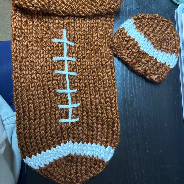Knit Football Cocoon and Hat - Pattern - Etsy