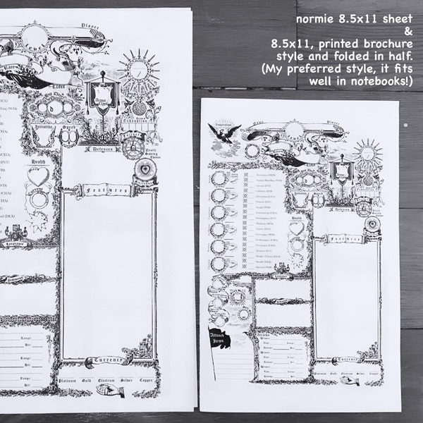 Gothic Vibes Character Sheet - D&D 5e - Etsy