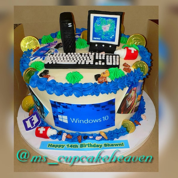 Fondant Computer Cake Topper - Fondant Laptop - Fondant Keyboard ...